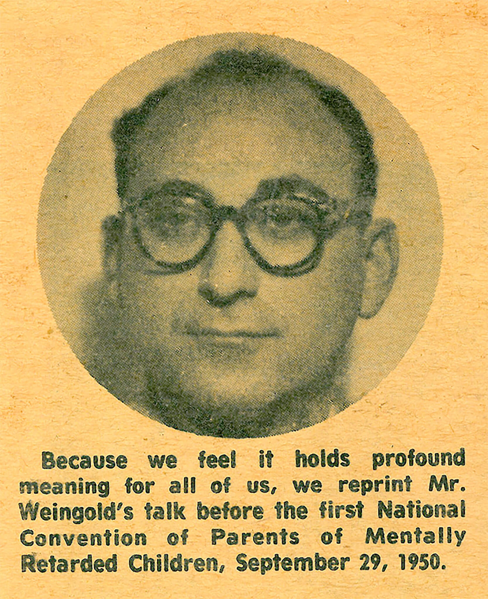 Joseph T. Weingold, AHRC NYC's First Executive Director - AHRC New York ...
