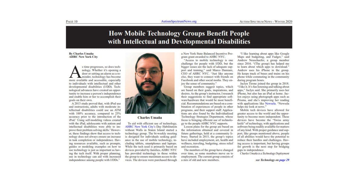 ASN Article: How Mobile Technology Groups Benefit People with ...