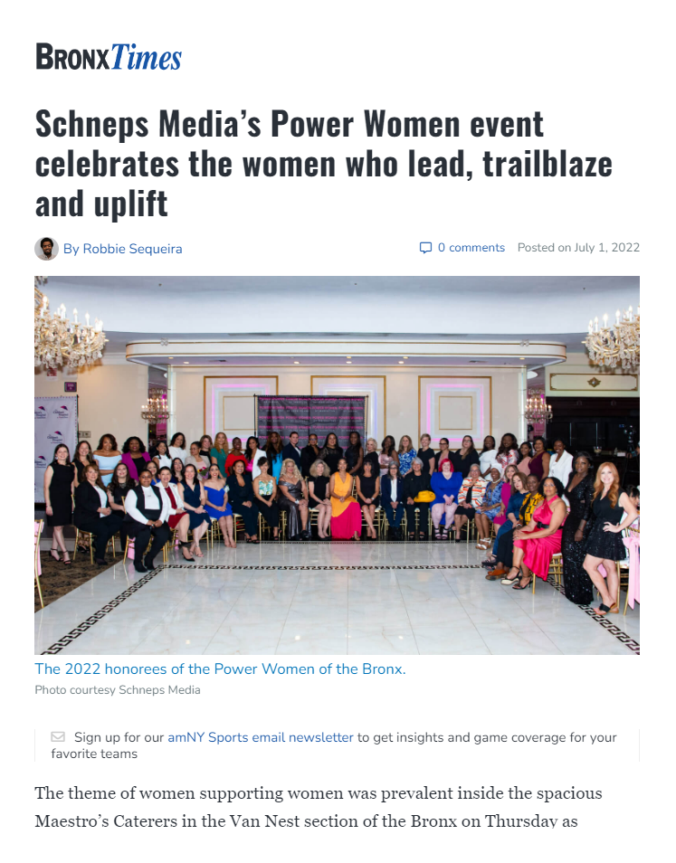 Bronx Times: Schneps Media’s Power Women Event Celebrates the Women Who ...